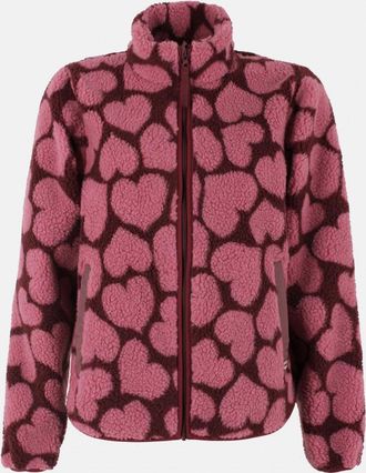 Danef&aelig; Danelabrador Fleecejacke Rot Rosa Herzen
