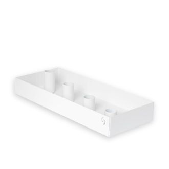 Storefactory Kerzenhalter SUND 4er (Wei&szlig;, 30x13x4cm)