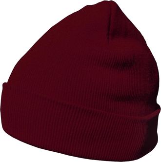 DonDon M&uuml;tze Herren M&uuml;tze Damen Winterm&uuml;tze Beanie klassisches Design weinrot