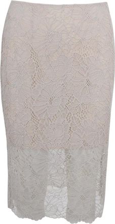 Rotate Rotate Birger Christensen, Femme, Jupes, Beige, Taille: 40 FR Floral Lace Midi Skirt