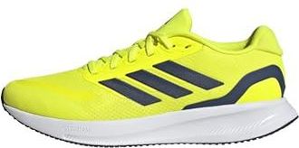 adidas Homme Runfalcon 5 Running Shoes, Solar Yellow/Dark Blue/FTWR White, 44 2/3 EU