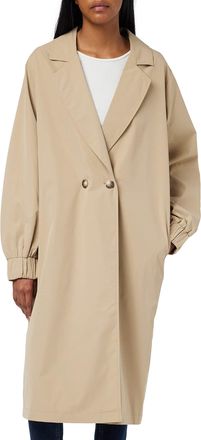 Noisy May Damen NMSOFFY LS Trenchcoat NOOS Mantel, Nomad/Detail:DTM Lining, M