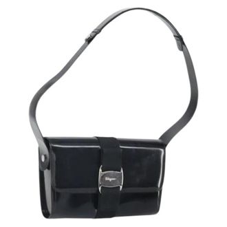 Ferragamo Pre-owned Leder Schultertasche - - Pre-owned - Damen - Schwarzk - ONE SIZE