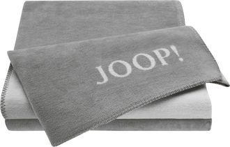 Joop Plaid Decke Uni Doubleface Graphit-Rauch Baumwolle/Dralon, Ma&szlig;e: 200cm x 150cm, 564382