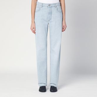 Bottega Veneta Hellblaue Jeans mit Aufn&auml;her mit Flechtmuster