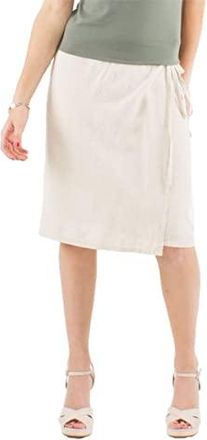 Coline Jupe Droite Portefeuille Unie - Couleur : Ecru - Taille Unique