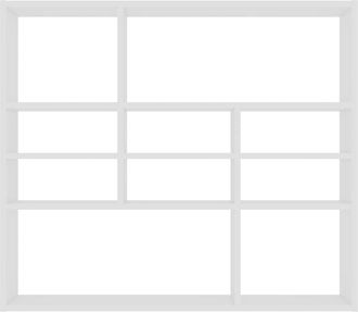 Generic Wandregal, Offener Aufbewahrungsorganisator mit Mehreren F&auml;chern, Dekoratives Wandregal, Ausstellungsregale aus Holzwerkstoff f&uuml;r Wohnzimmer, Schlafzi