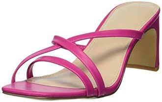 The Drop Amelie Sandales à talon et bout carré pour Femme, Rose Incandescent, 37.5 EU