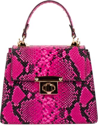 Faina Womens Handtasche, Pink Schwarz