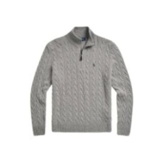 Polo Ralph Lauren Pull en coton torsad&eacute; - Homme - Pulls - Gris - Taille: S