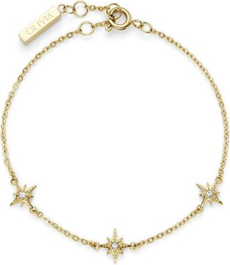 Olivia Burton Armband für Damen Kollektion EVER STACKED aus Gelbgold mit Charms in Form von Sternen, verziert mit Kristallen - 24100350