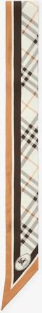 Burberry Check-Print Silk Scarf - Camel