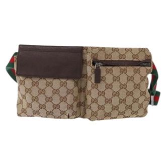 Gucci unisex, Pre-owned, Beige, Taille: ONE Size Sac Banane en Toile Pre-owned