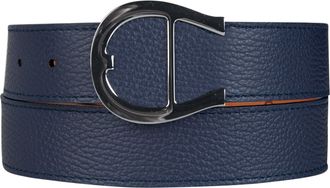 Aigner Herren Gürtel blau Leder geprägt