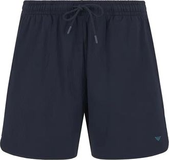 Emporio Armani Herren Schlafanz&uuml;ge blau Jersey-Baumwolle unifarben