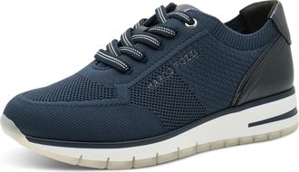 Marco Tozzi Damen Sneaker flach Sportlich Bequem, Blau (Navy Comb), 37 EU