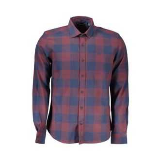 North Sails Rotes Kariertes Baumwollhemd - - Shirts - Herren - Mehrfarbig - 2XL