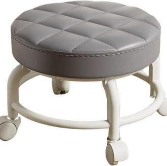 Generic Niedriger Rollhocker 360&deg; Drehbar, Sattelhocker Stuhl, Pedik&uuml;re Hocker Mit Rollen, Ergonomischer Rollsitz Aus PU-Leder, Robuster Hocker F&uuml;r Friseure, 