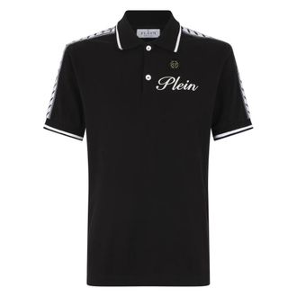 Philipp Plein Piquet Polo T-Shirt - - Tops - Herren - Schwarzk - S
