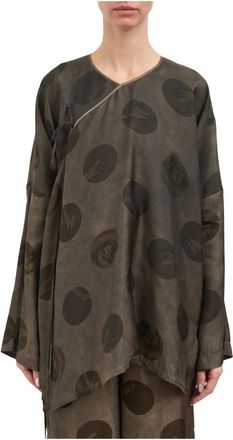 Uma Wang UMA Wang, Femme, Blouses et Chemises, Gris, Taille: 40 FR Top Tanesha in Viscosa e Cupro