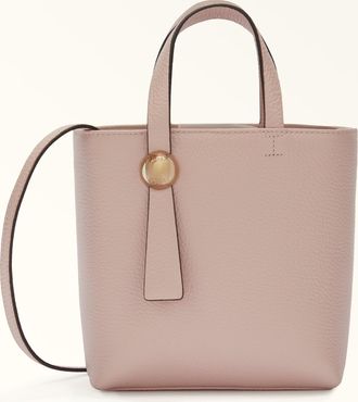 Furla Sfera Vertikale Umh&auml;ngetasche M Corolla Rosa Genarbtes Kalbsleder Damen