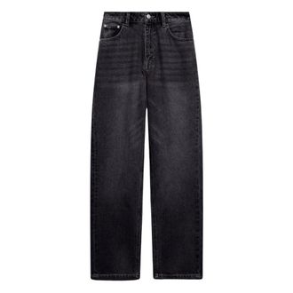 GCDS Gcds - Pantalon Droit en Denim - Femme - Jeans - Noir - Taille: W28