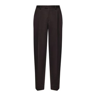Dolce & Gabbana Pantalon en laine gabardine - Homme - Pantalons - Brun - Taille: XL