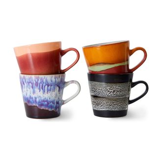 HKliving Tasses en grès - Set de 4 HKliving