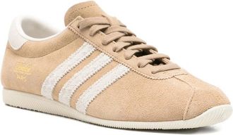 adidas Three-Stripe Calf Suede Sneakers - Beige