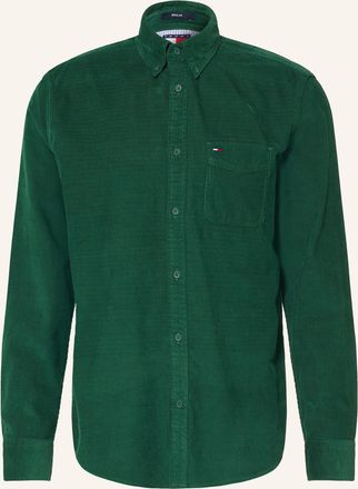 Tommy Jeans Cordhemd Comfort Fit gruen