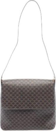 Celine Pre-owned Macadam PVC Coated Canvas Leather Shoulder Bag - Femme - Pre-owned - Brun - Taille: ONE Size
