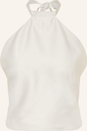 Juvia Neckholder-Top Sissy Aus Satin weiss