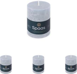 Spaas Rustikale Stumpenkerze 70/95 mm 35St. - hellblau (Packung mit 4)