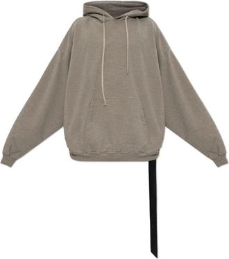 Rick Owens Homme, Sweatshirts et sweats &agrave; capuche, Gris, Taille: ONE Size Hun Hooded SweaT-shirt