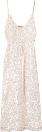 Twinset Femme, Robes, Rose, Taille: 38 FR Robe Midi Orn&eacute;e de Sequins