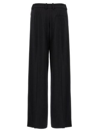 MUGLER Cut-Out Wool Blend Trousers - Black