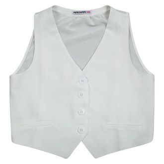 Patrizia Pepe Femme, Vestes, Blanc, Taille: 46 FR Gilet Corto