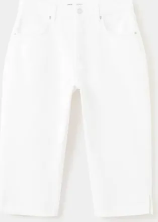Mango Jean capri droit blanc - Femme - 32 - MANGO