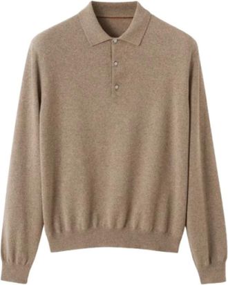 Loro Piana Homme, Pulls, Brun, Taille: 2XL Polo Classique