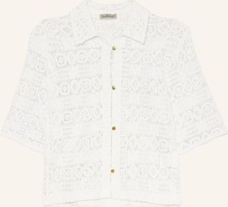 Smith & Soul Cropped-Hemdbluse Aus Spitze weiss