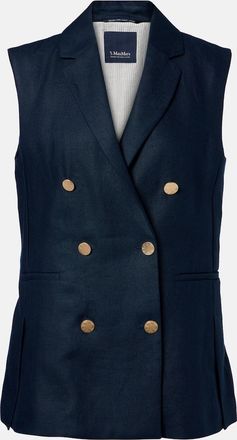 Max Mara Gilet Bird en lin