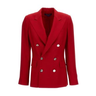 Ralph Lauren Femme, Vestes, Rouge, Taille: 38 FR Camden Double-Breasted Jacket