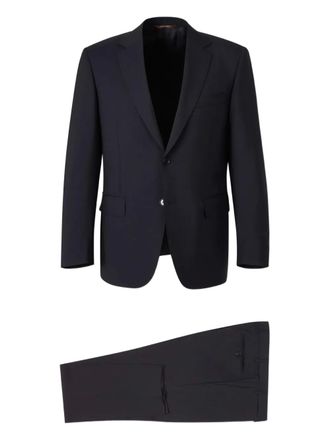 Canali tailleur &agrave; veste crois&eacute;e - Bleu