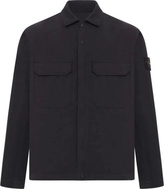 Stone Island Homme, Vestes, Noir, Taille: XL Overshirt V0029