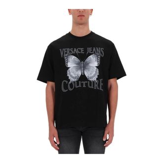 Versace Jeans Couture Butterfly Graphic T-Shirt - - Tops - Herren - Schwarzk - M