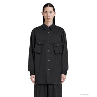Yohji Yamamoto Twill Utility Overshirt