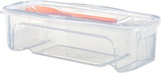 Generic Nudelkocher f&uuml;r die Mikrowelle - Rechteckige Pasta-Beh&auml;lter, langlebige gestreifte Nudeln, luftdichter Lebensmittelbeh&auml;lter mit Deckel | K&uuml;hlschrank-O