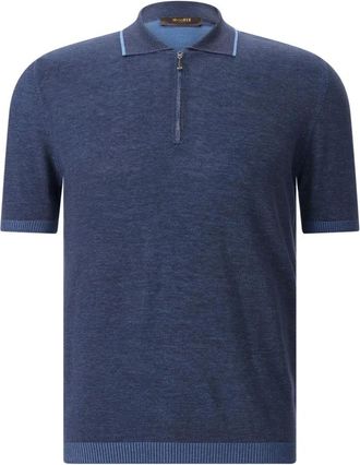 Moorer Homme, Tops, Bleu, Taille: M Polo Chemises