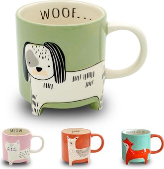 Winkee Cute Animal Kaffeetasse Hund Benny I Die s&uuml;&szlig;e Hund-Tasse I XXL Tasse ca. 500 ml I Cute Coffee Mug