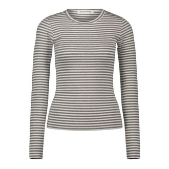 Sofie Schnoor Femme, Tops, Gris, Taille: 40 FR Chemisier à Rayures Gris à Manches Longues